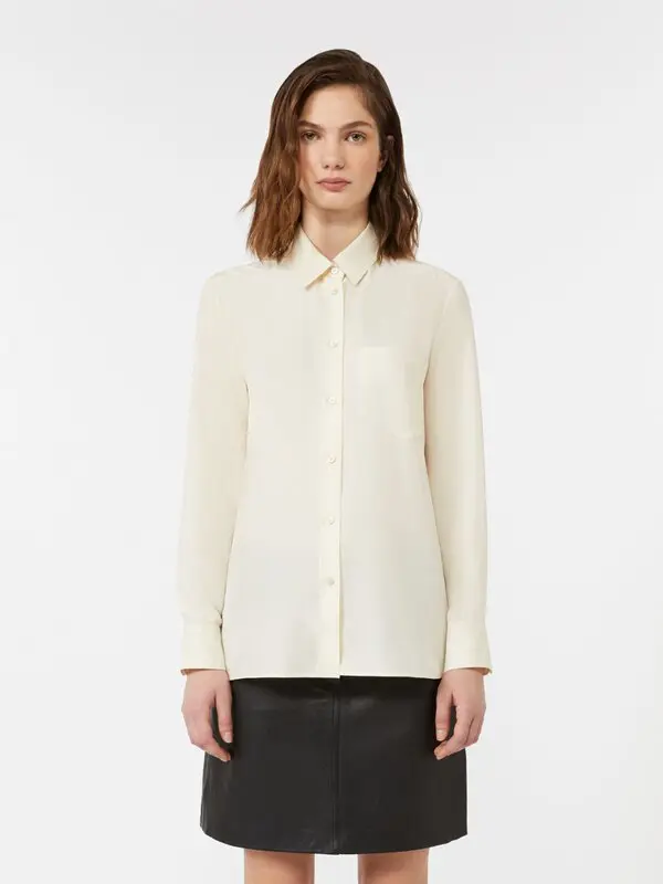 Max Mara Washed Silk Shirt - Ecru