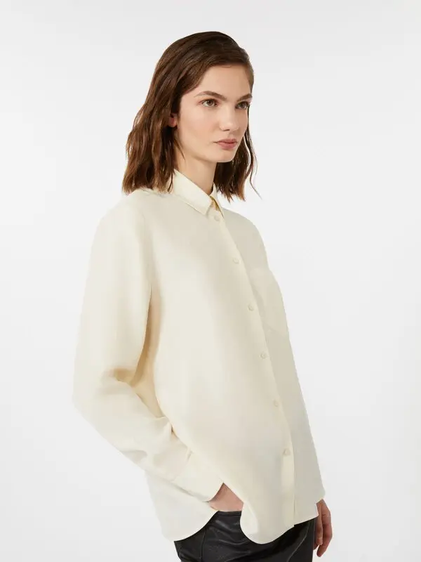Max Mara Washed Silk Shirt - Ecru