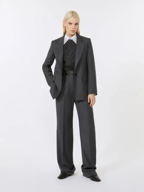 Max Mara Stretch Flannel Trousers