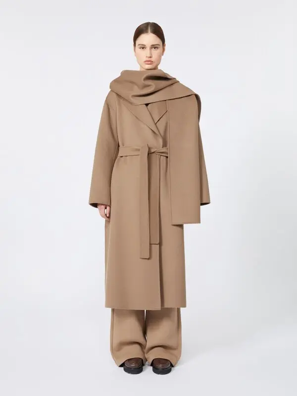 Max Mara Wool Double Drap Wrap Coat