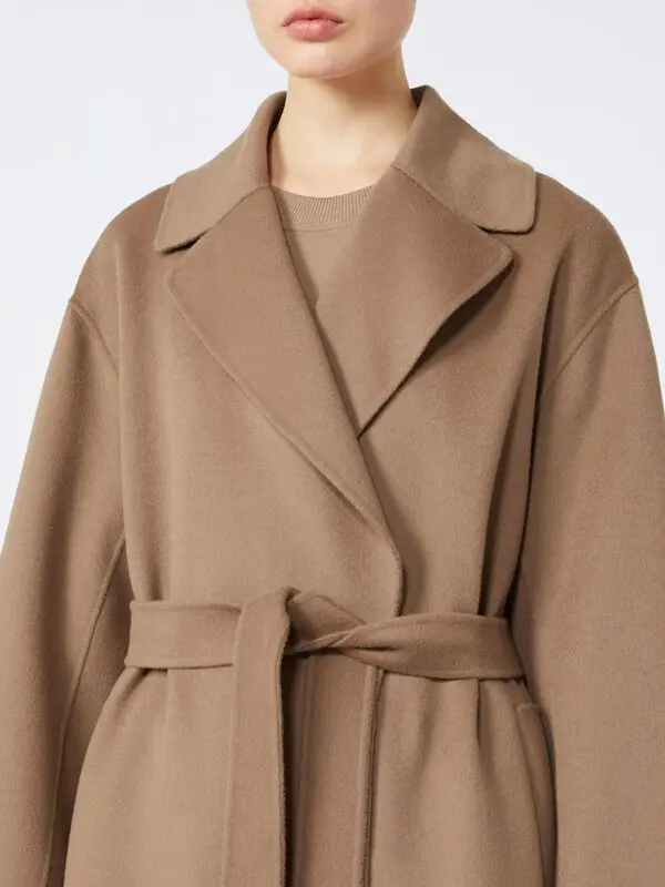 Max Mara Wool Double Drap Wrap Coat
