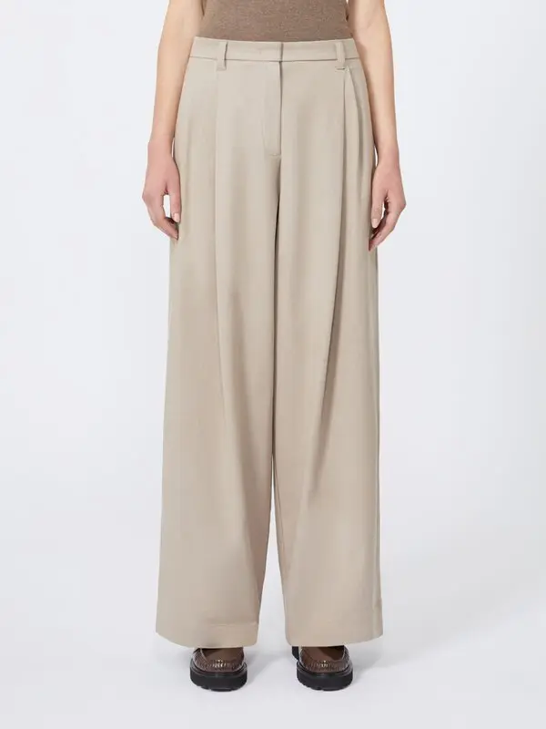 Max Mara Stretch Drill Wide-leg Trousers