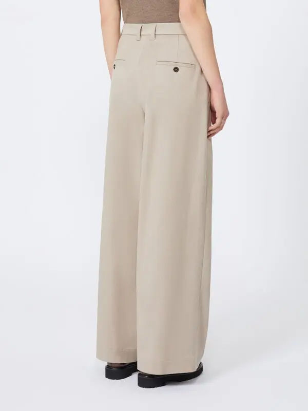 Max Mara Stretch Drill Wide-leg Trousers