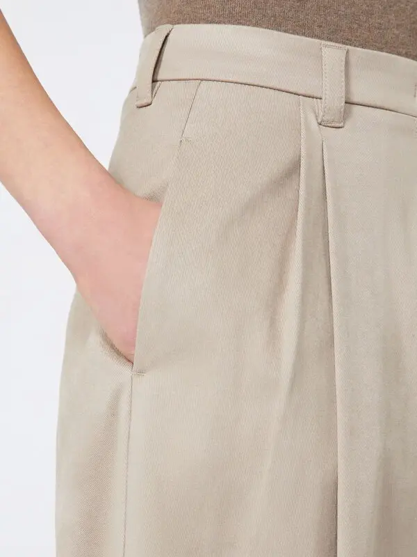 Max Mara Stretch Drill Wide-leg Trousers