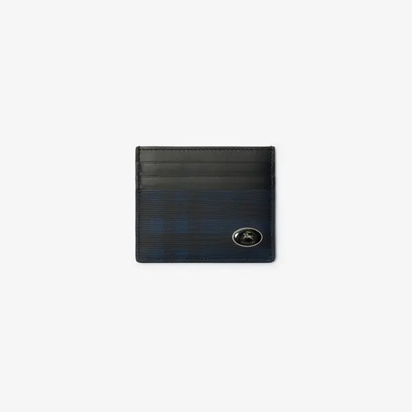 Burberry Tall Check Card Case - Navy