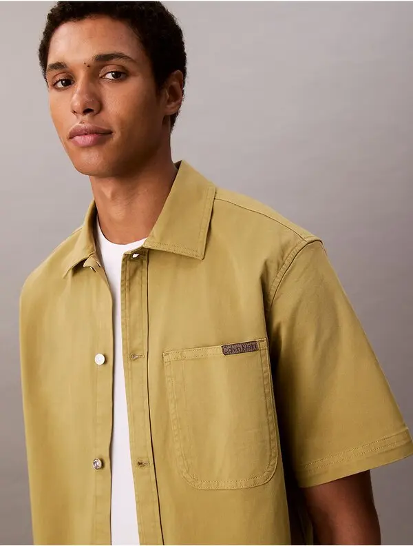 Calvin Klein Utility Relaxed Button-down Shirt - Cedar