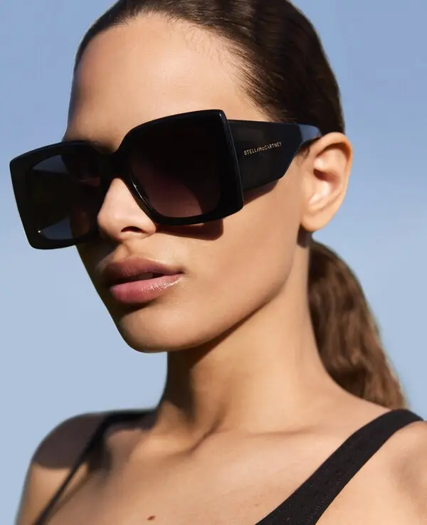 Stella McCartney Oversized Square Sunglasses - Black