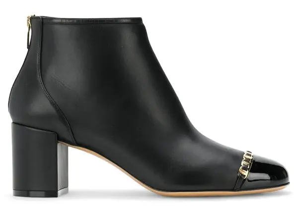 FERRAGAMO Vara Chain Detail Booties