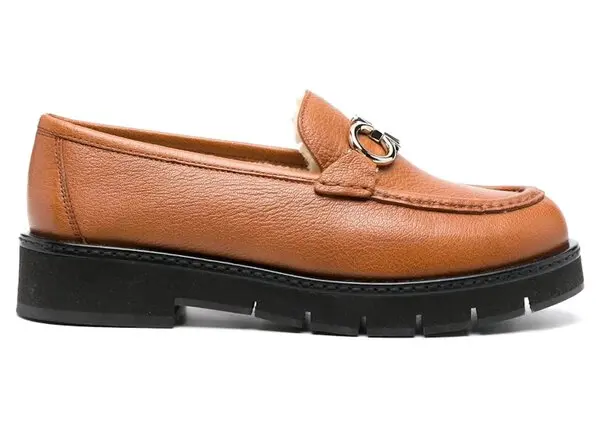 FERRAGAMO Rolo Shearling-lined Loafers