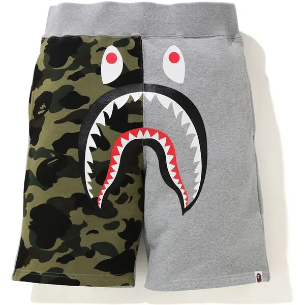 A BATHING APE Shark Sweat Shorts - Gray