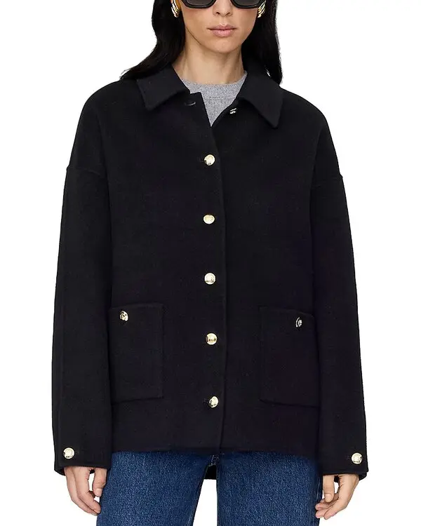 ANINE BING Luca Wool Cashmere Jacket - Black