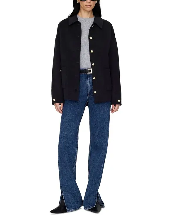 ANINE BING Luca Wool Cashmere Jacket - Black