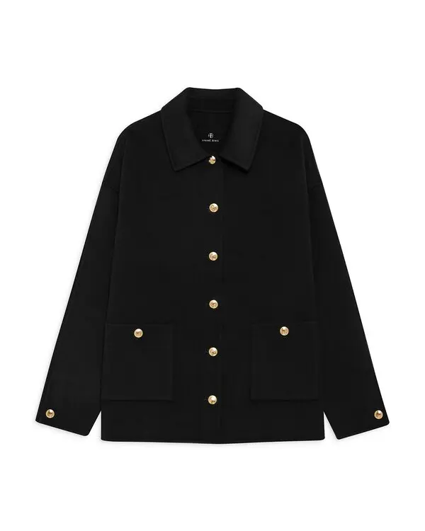 ANINE BING Luca Wool Cashmere Jacket - Black