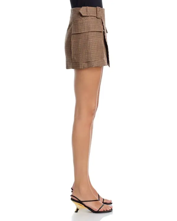A.L.C. Conan Wool Mini Skirt - Tan Multi
