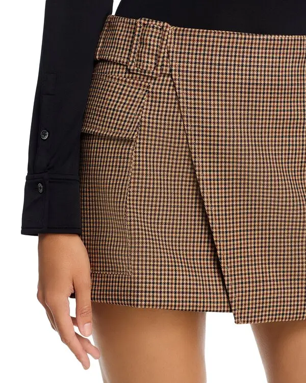A.L.C. Conan Wool Mini Skirt - Tan Multi