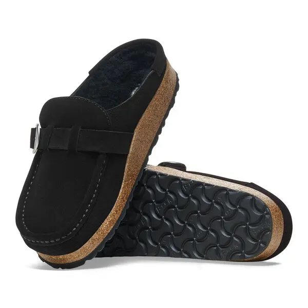 BIRKENSTOCK Buckley Shearling Clogs - Black