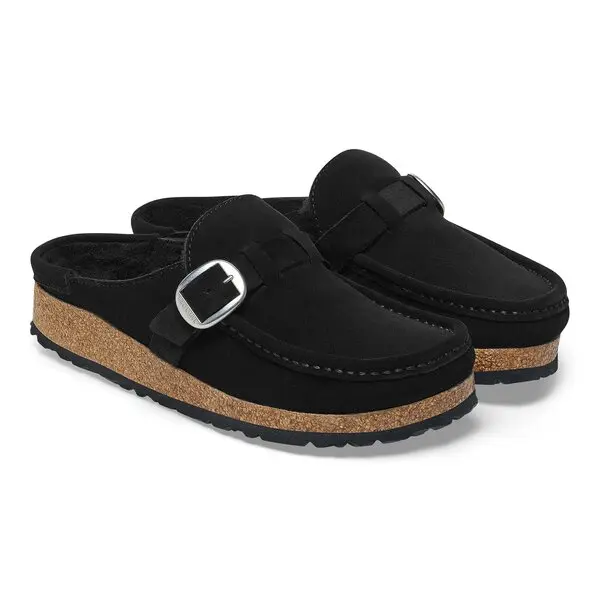 BIRKENSTOCK Buckley Shearling Clogs - Black