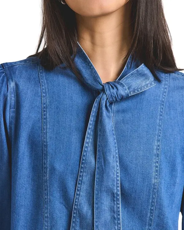 Derek Lam 10 Crosby Majah Denim Blouse