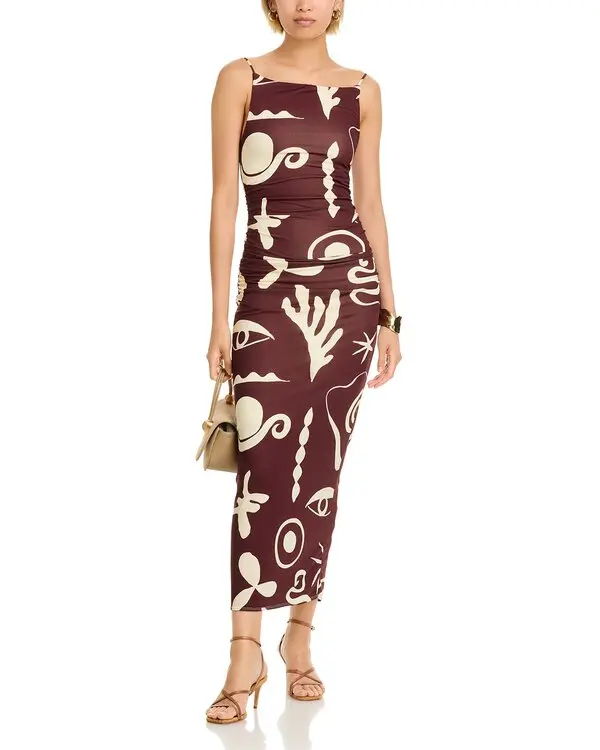 CALA DE LA CRUZ Flavia Printed Dress