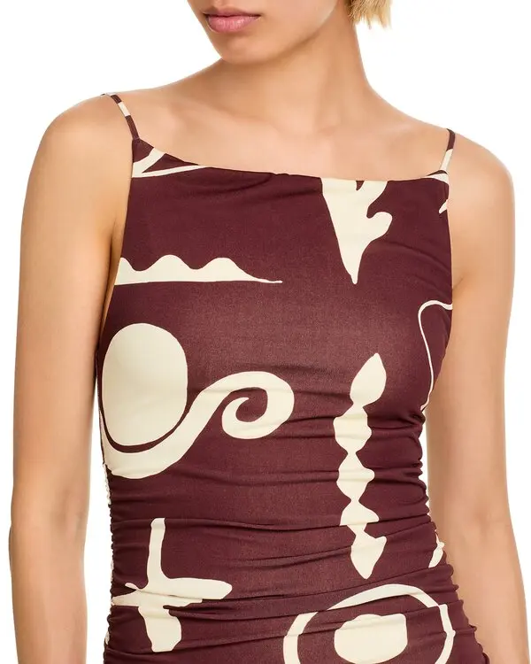 CALA DE LA CRUZ Flavia Printed Dress