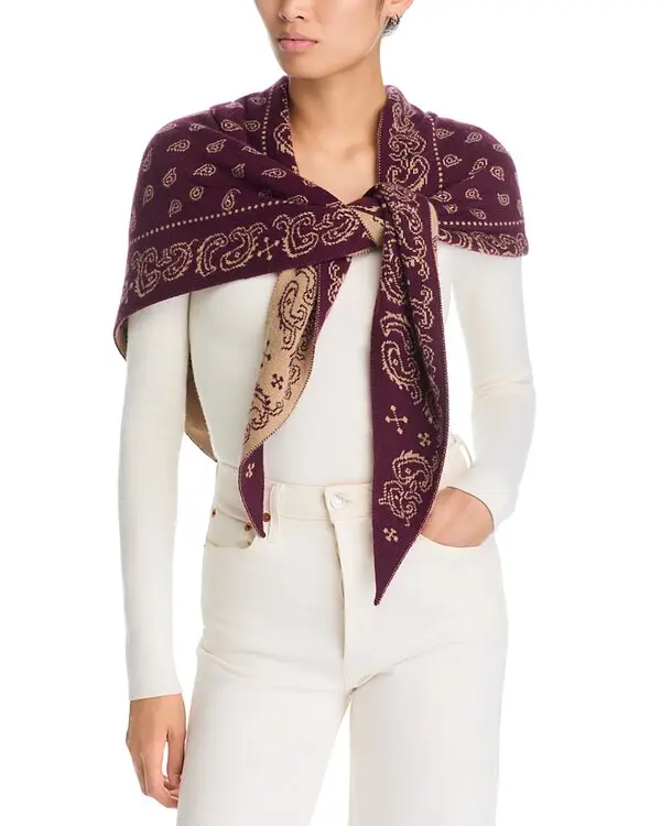 Guest In Residence The Wild Rag Cashmere Scarf - Fig/camel