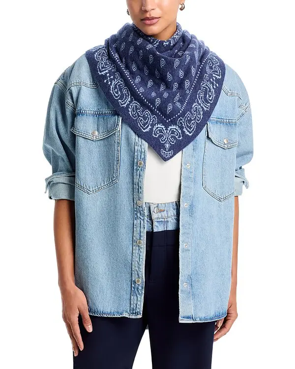 Guest In Residence The Wild Rag Cashmere Scarf - Indigo Blue
