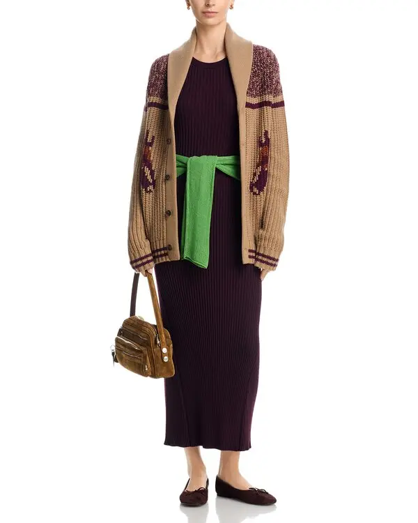 Guest In Residence Rodeo Cardigan - Camel Combo