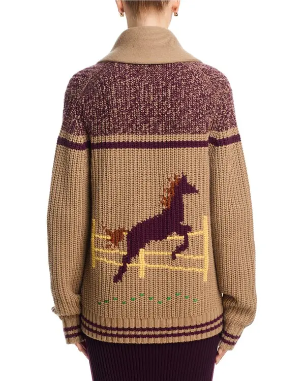 Guest In Residence Rodeo Cardigan - Camel Combo
