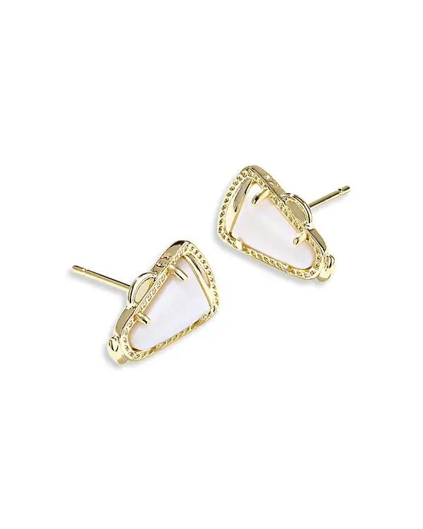 Kendra Scott Cheer Stud Earrings - Gold/white
