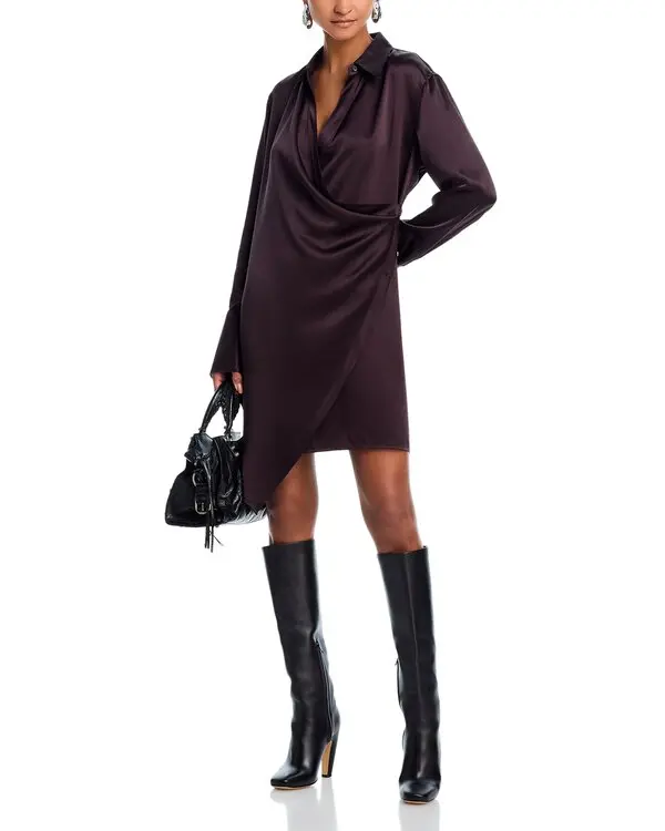 Helmut Lang Wrap Relax Silk Shirtdress