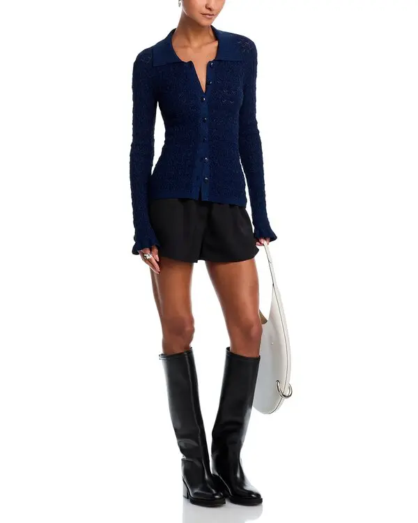 Sea Ruby Knit Polo Top