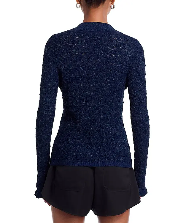 Sea Ruby Knit Polo Top