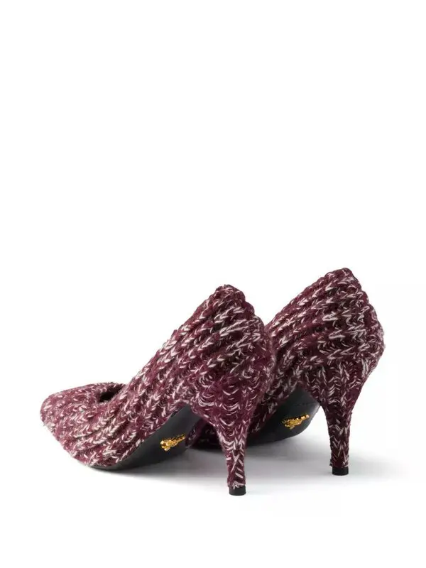 Prada Knitted Pointed-toe Pumps