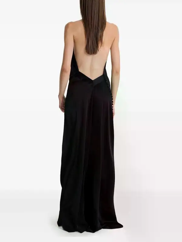MOOS STUDIO Allure High-neck Maxi Dress - Black