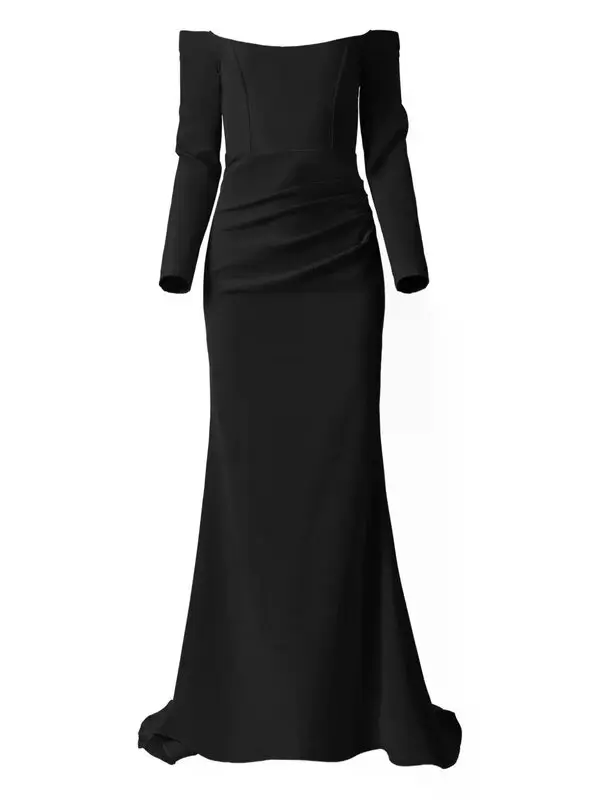 MOOS STUDIO Poem Off-shoulder Fishtail Maxi Dress