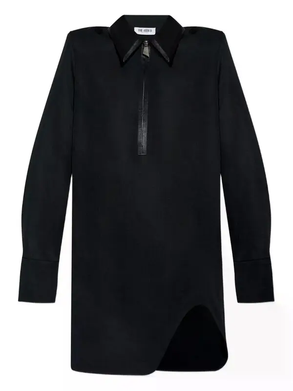 Attico Mini Zip-front Shirt Dress