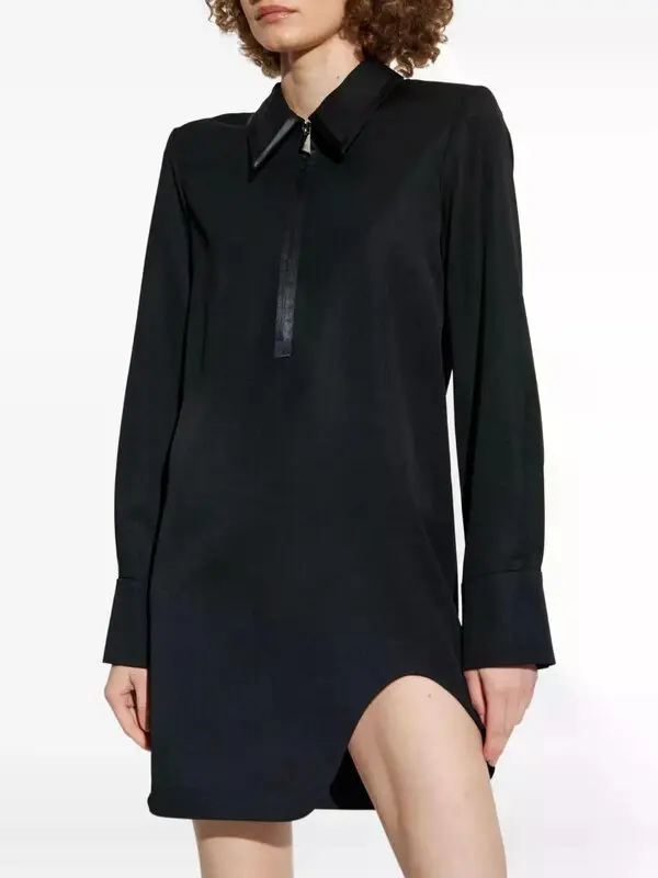 Attico Mini Zip-front Shirt Dress