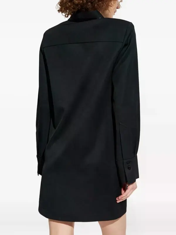 Attico Mini Zip-front Shirt Dress