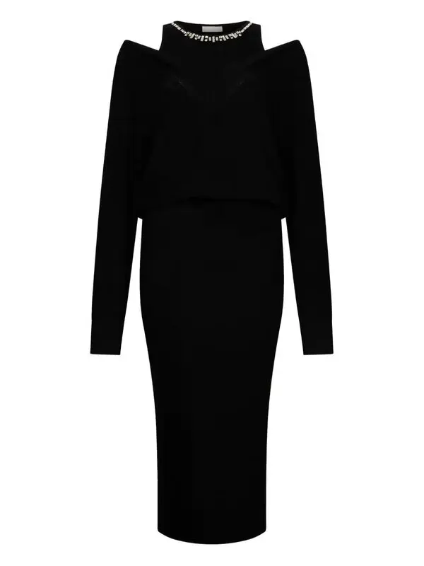 Liu Jo Embellished Knit Midi Dress