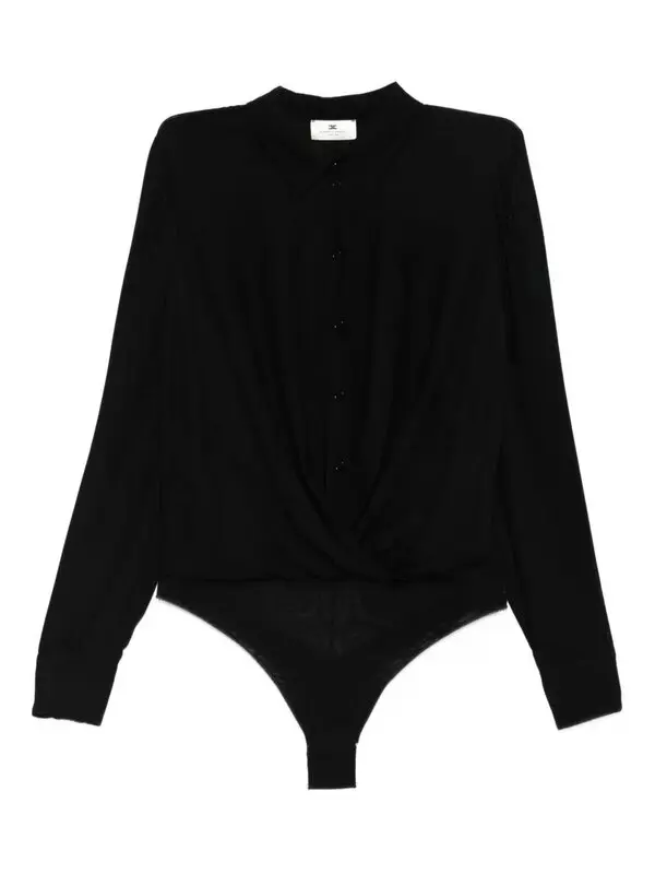 Elisabetta Franchi Twist-front Button Bodysuit