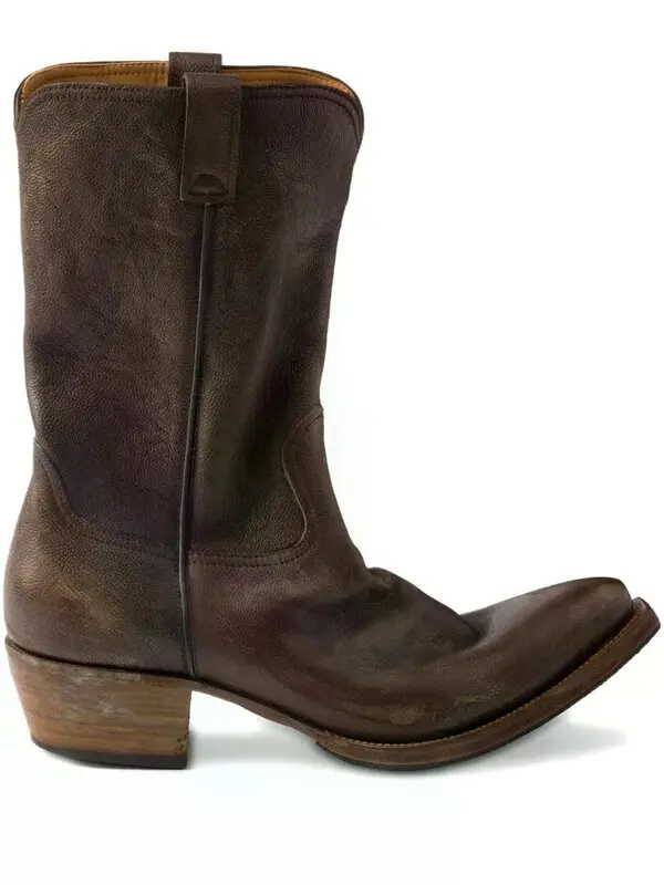 Prada Leather Cowboy Boots