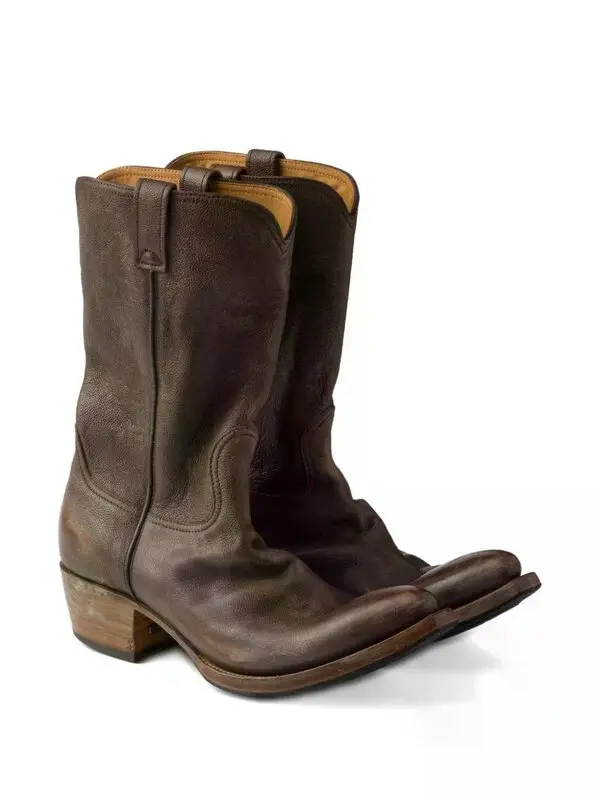 Prada Leather Cowboy Boots