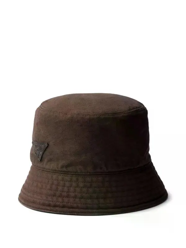Prada Cotton Bucket Hat - Brown