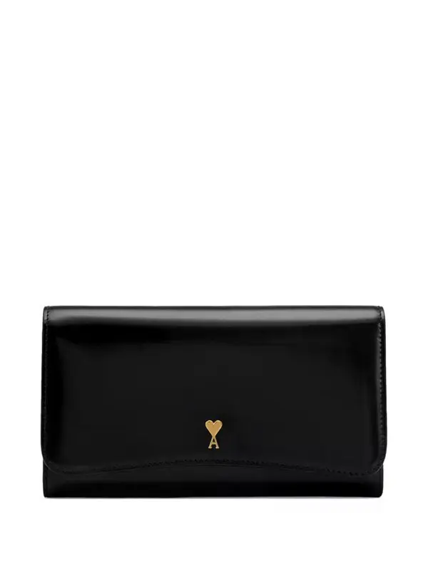 Ami Paris Paris Leather Wallet - Black