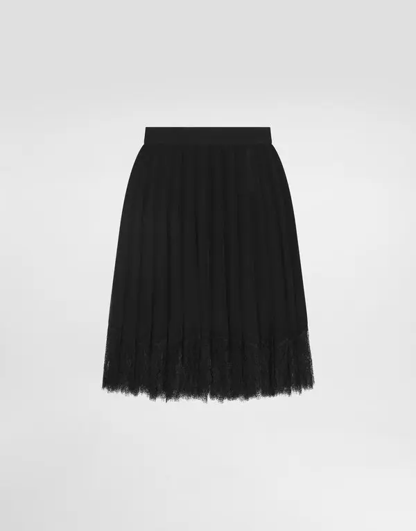 Dolce & Gabbana Pleated Chiffon Mini Skirt