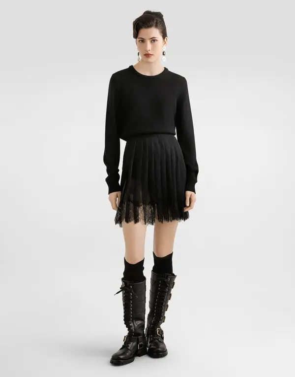 Dolce & Gabbana Pleated Chiffon Mini Skirt