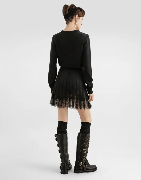 Dolce & Gabbana Pleated Chiffon Mini Skirt
