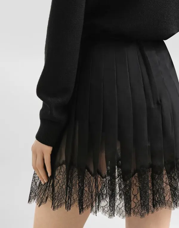 Dolce & Gabbana Pleated Chiffon Mini Skirt