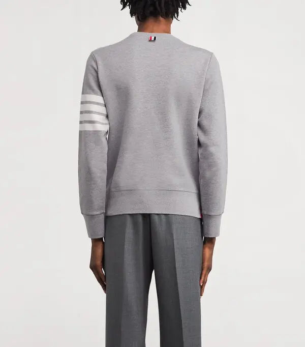 Thom Browne Cotton Embroidered Bird Sweatshirt - Grey