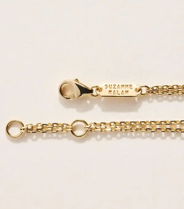SUZANNE KALAN Yellow Diamond, And Turquoise Evil Eye Chain Bracelet